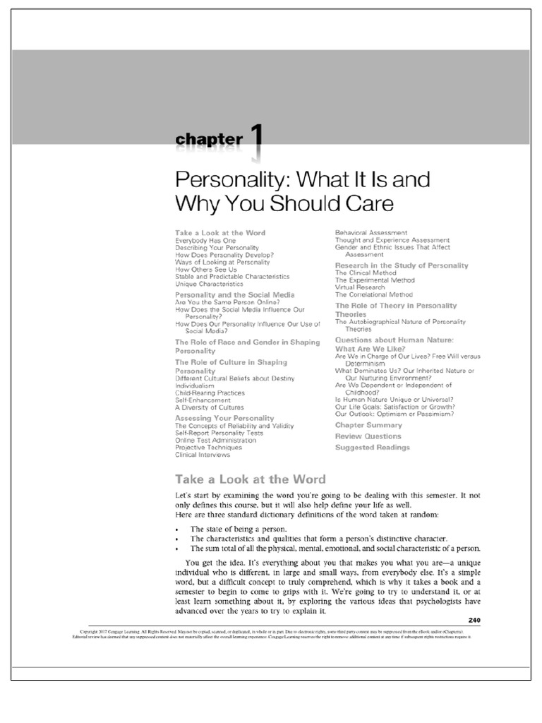 Psychology Topic 1 Textbook | PDF