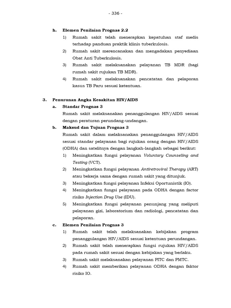 Standar Akreditasi RS - Prognas HIV | PDF