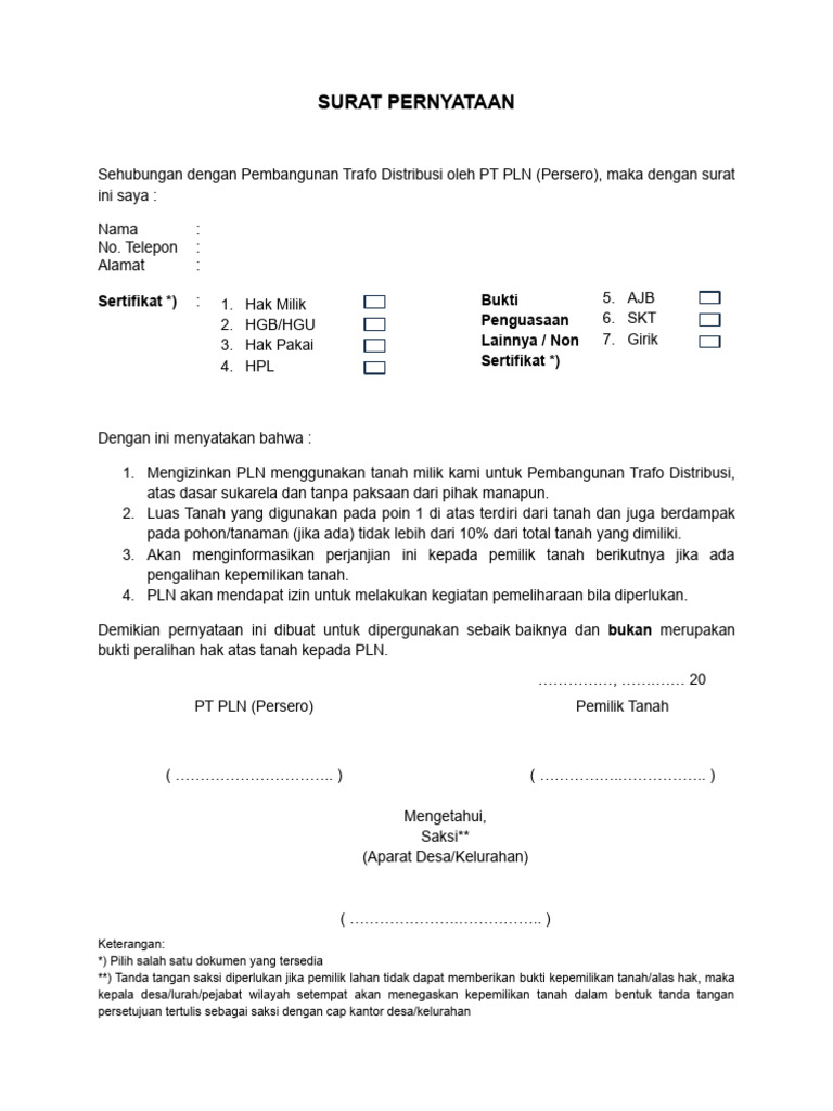 Surat Pernyataan Written Agreement KFW-Rev Final 110624 | PDF