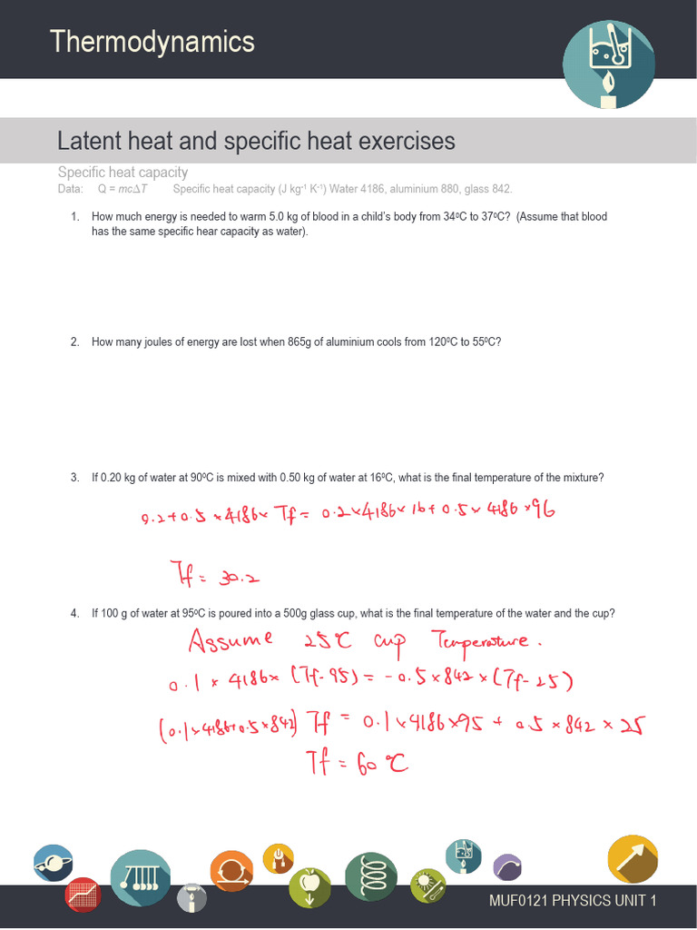 12.14 Latent Heat and Specific Heat Booklet | PDF | Heat | Home & Garden