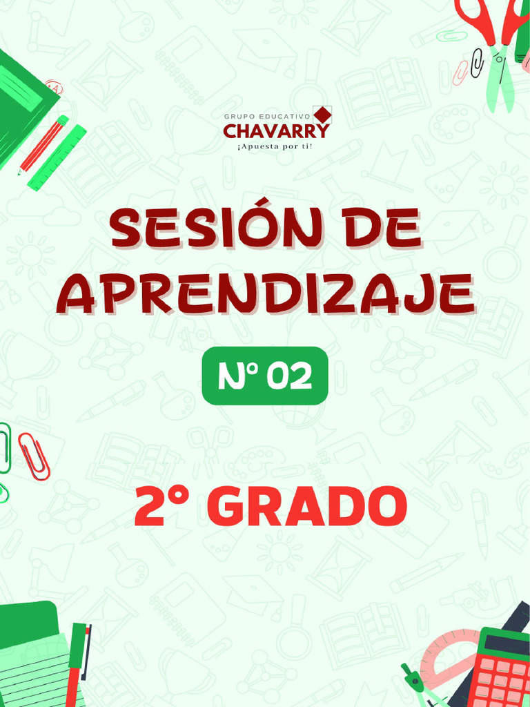 SESIÓN DE APRENDIZAJE Nº02 Estamos Cuidando Nuestra Salud - 2DO GRADO. | PDF