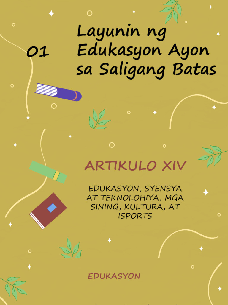 Artikulo Xiv Saligang Batas | PDF