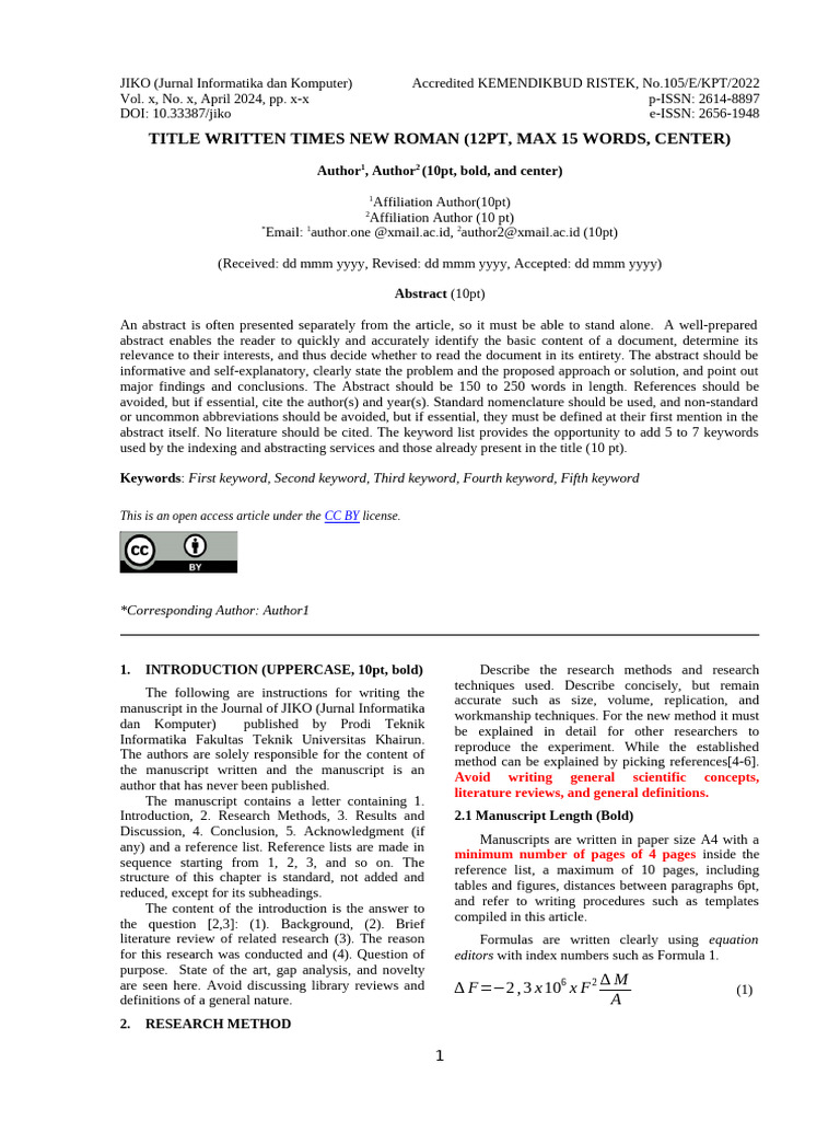 New Template Jiko | PDF