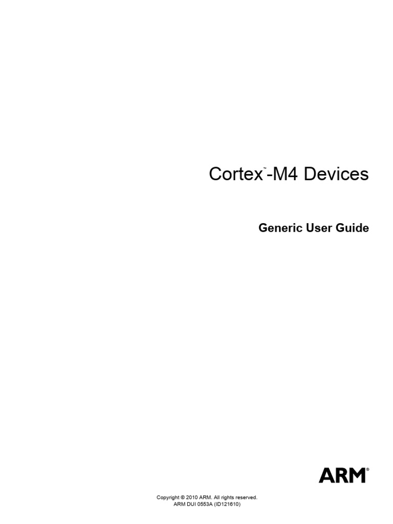 Cortex m4 Generic User Guide | PDF | Arm Architecture | Instruction Set