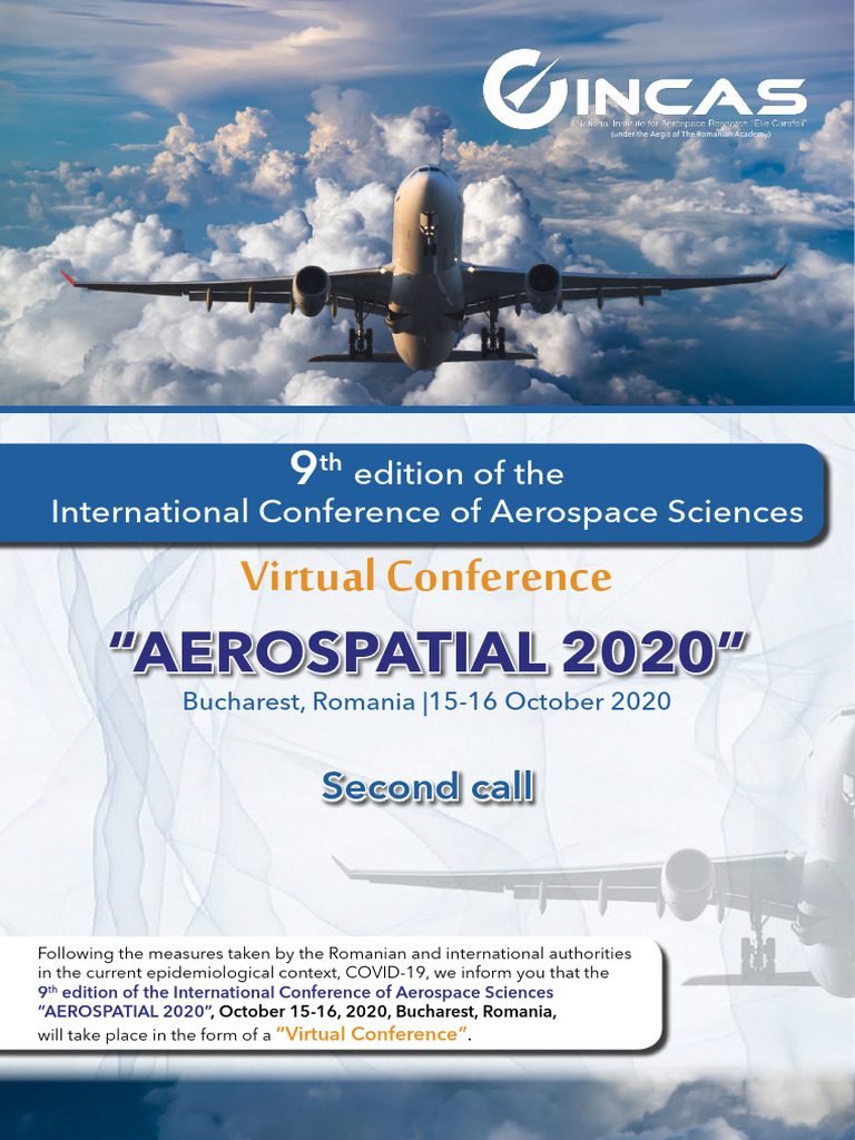 Second - Call - Aerospatial 2020 Virtual August 1 | PDF | Aerospace ...