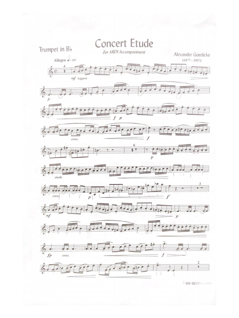 Concert Étude GOEDICKE | PDF