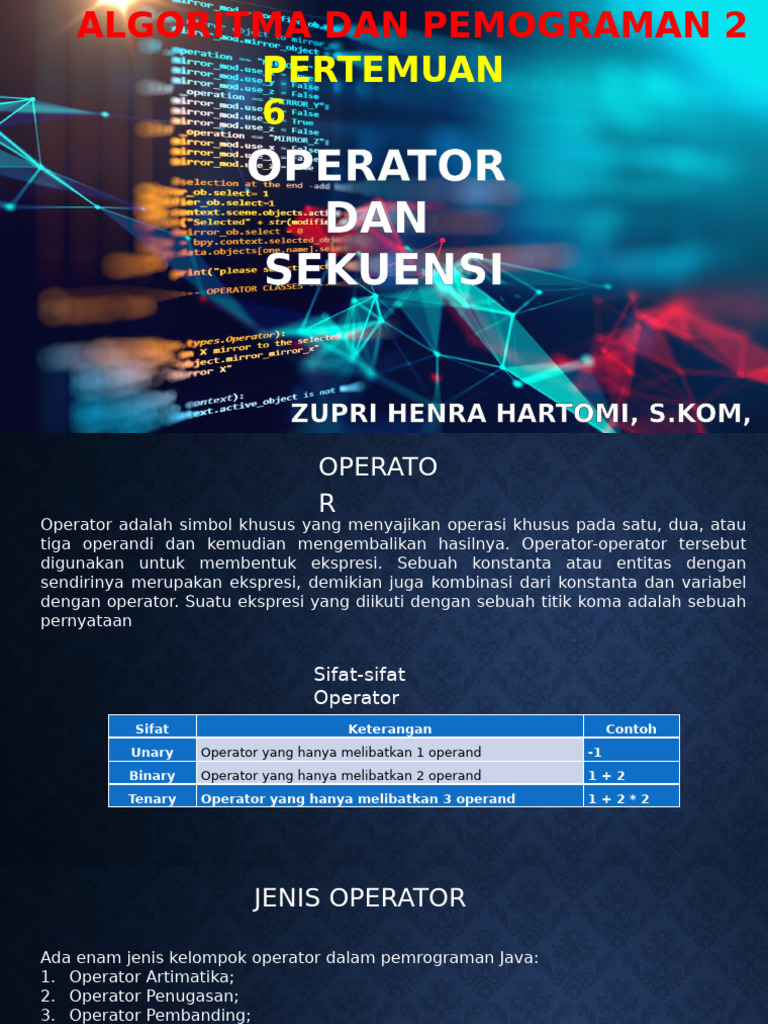 Operator Dan Sekuensi | PDF