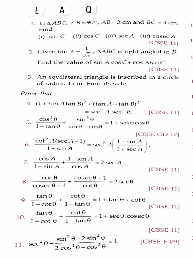 Exit WS Trigonometry | PDF
