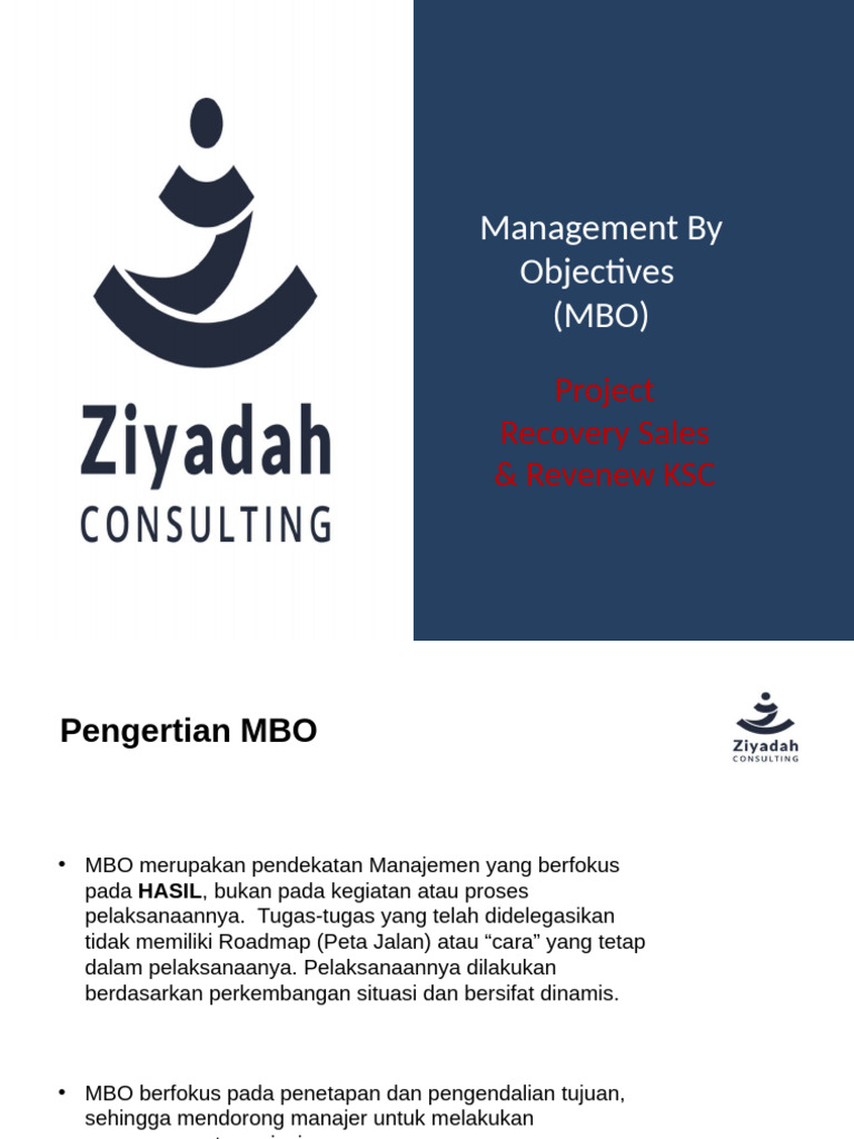 Bahan MBO (Management by Objectives) | PDF