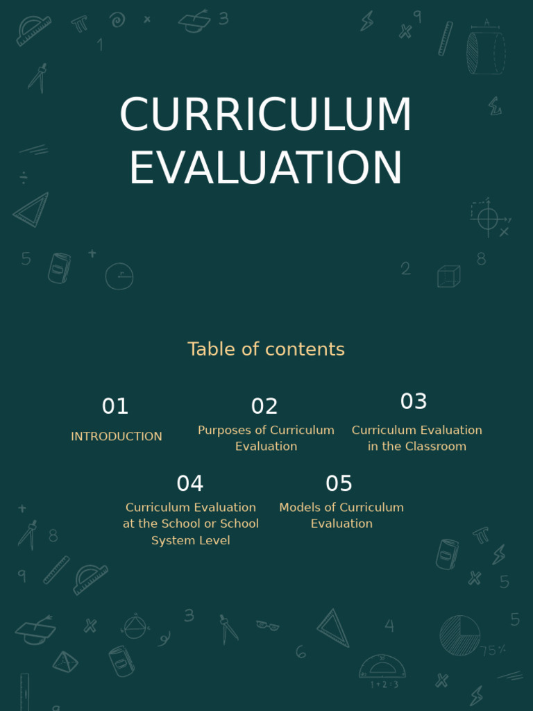 Curriculum Evaluation | PDF | Curriculum | Evaluation