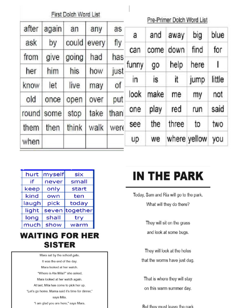 Dolch Sight Words | PDF