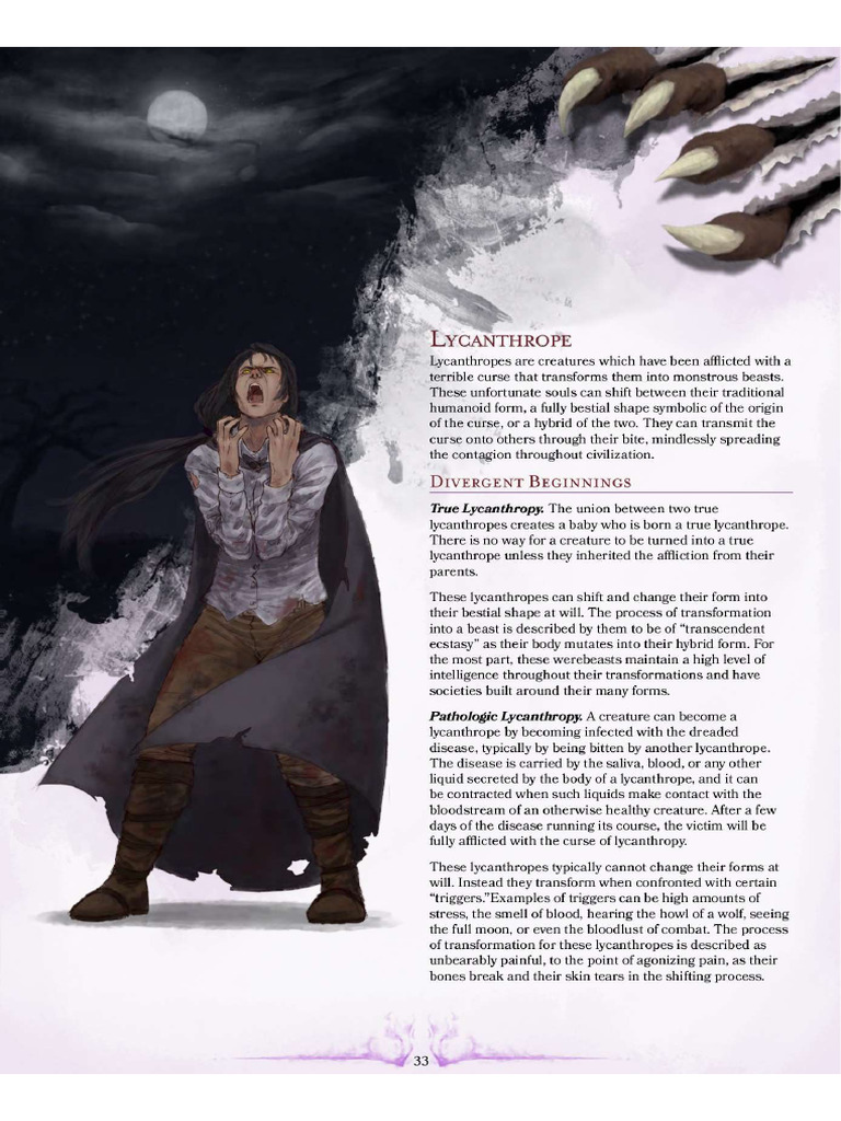 MR Rhexx Werewolf Class | PDF