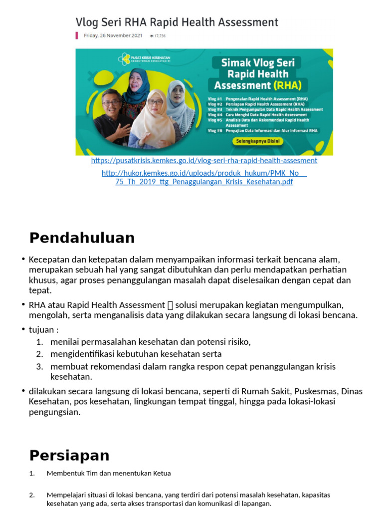 Rapid Health Asessment | PDF