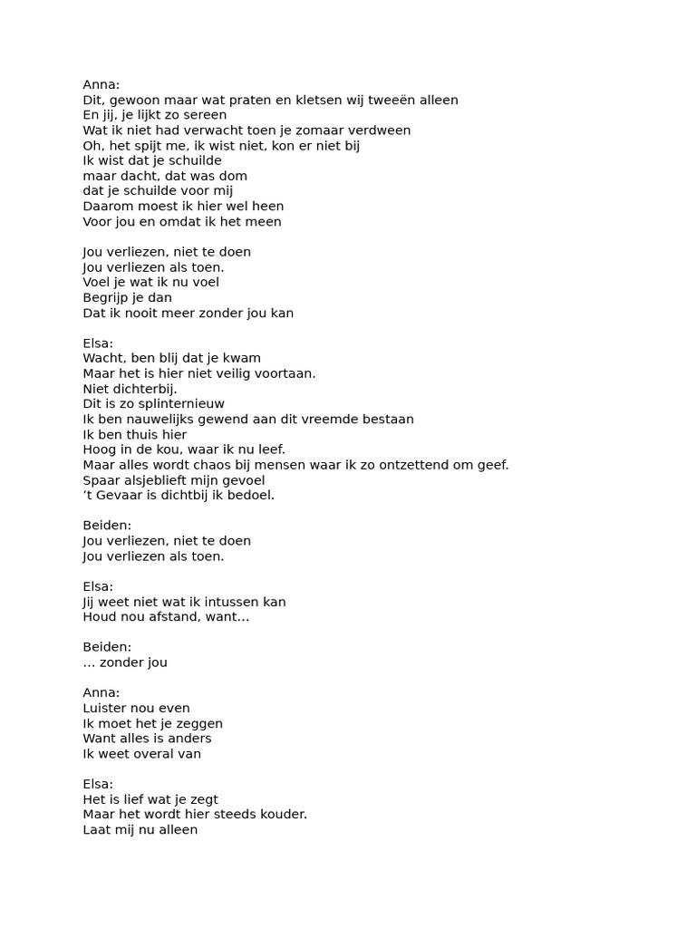 Jou Verliezen - Frozen | PDF