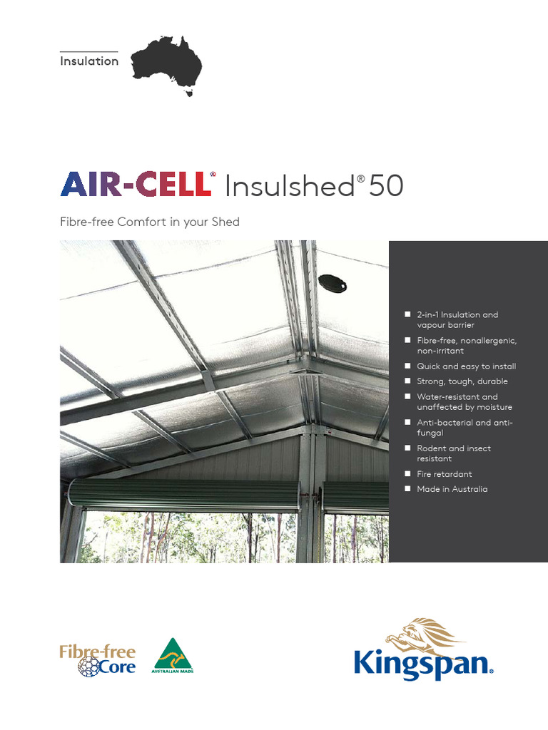 Kingspan Aircell Insulshed Product Datasheet en Au | PDF