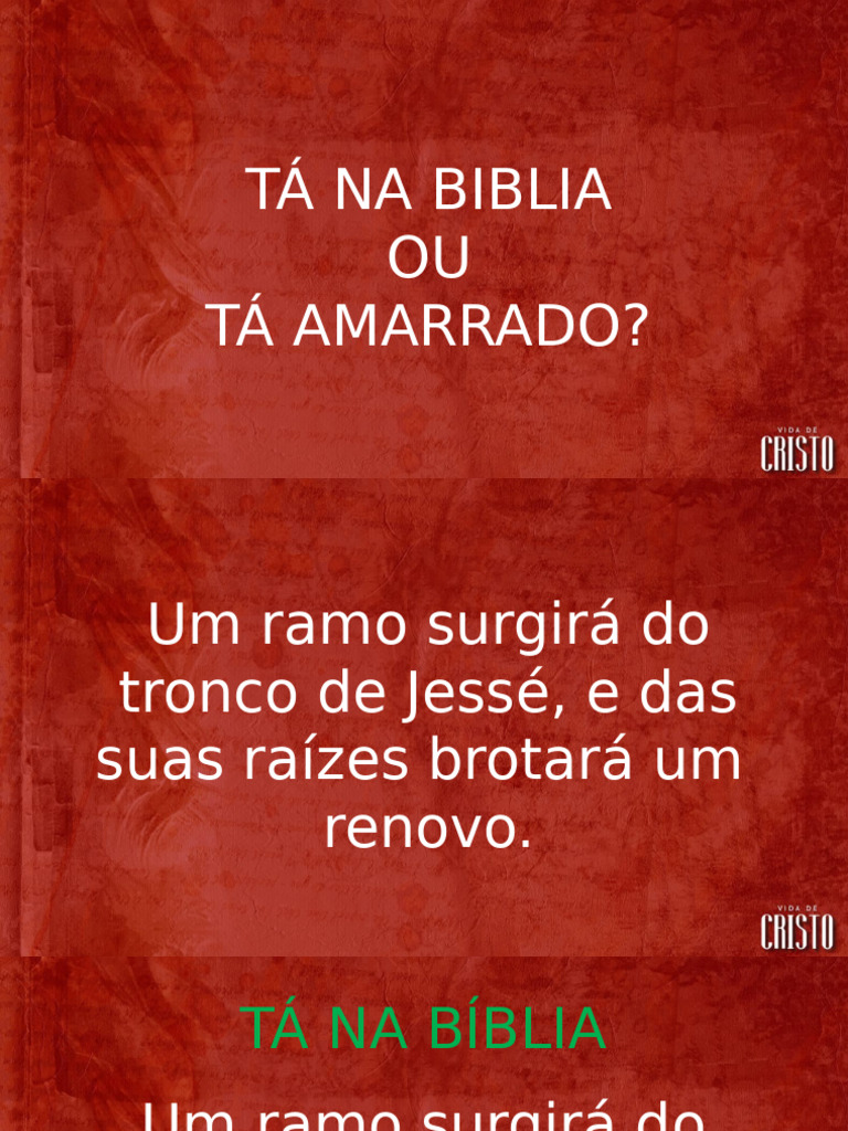 Ta Na Bíblia X Tá Amarrado | PDF