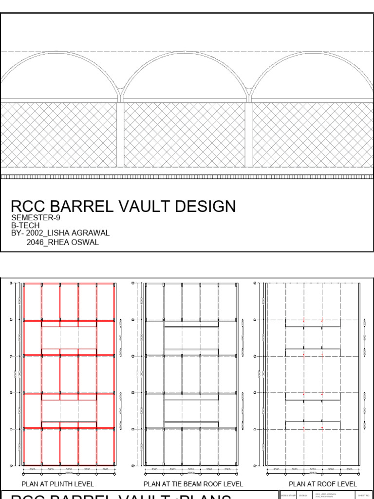 RCC Barrel Vault Construction Plans | PDF | Vault (Architecture ...