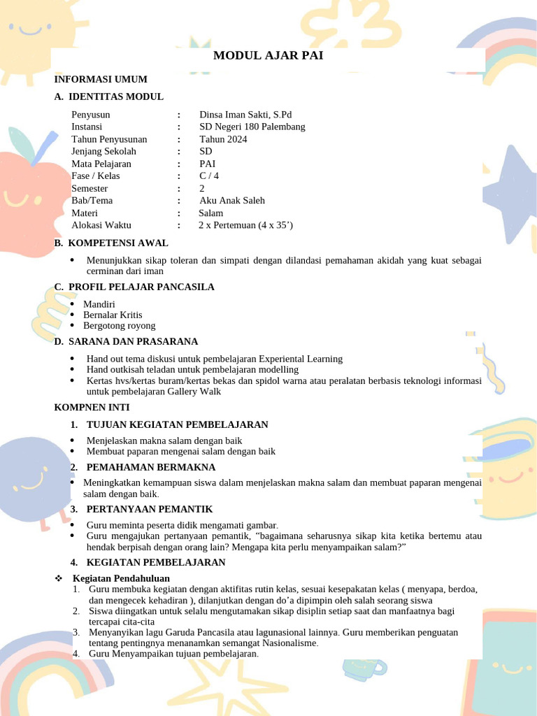 MODUL AJAR bab 8 | PDF