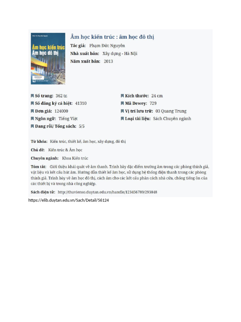 Pham Duc Nguyen (2013) - Am Hoc Kien Truc Am Hoc Do Thi. PHY 307 - 2024F - REF | PDF