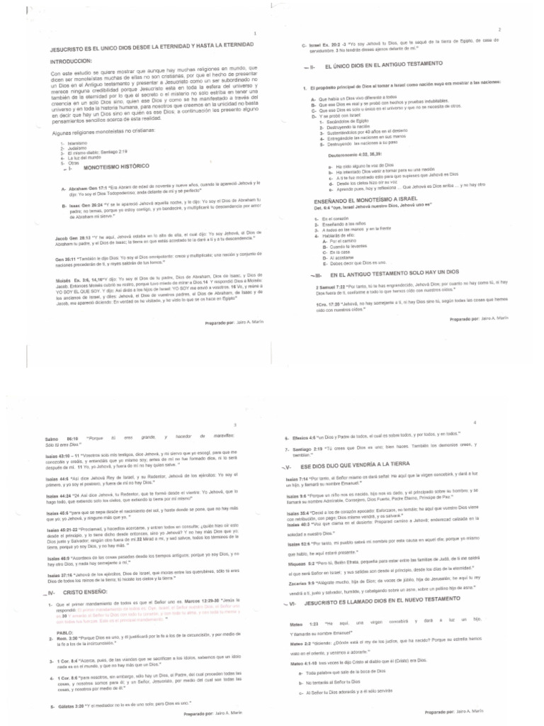 MONOTEISMO WORD HNO.JAIRO MARIN | PDF