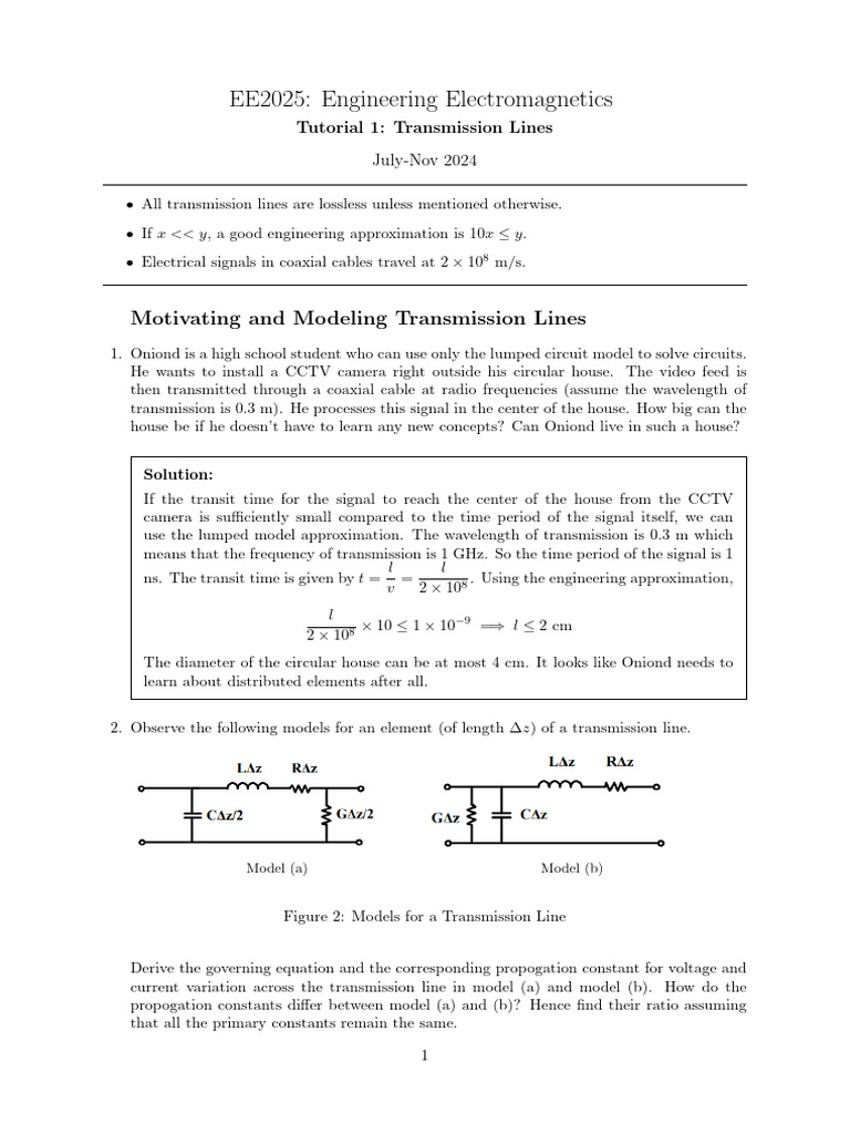Tutorial 01 - Solutions | PDF