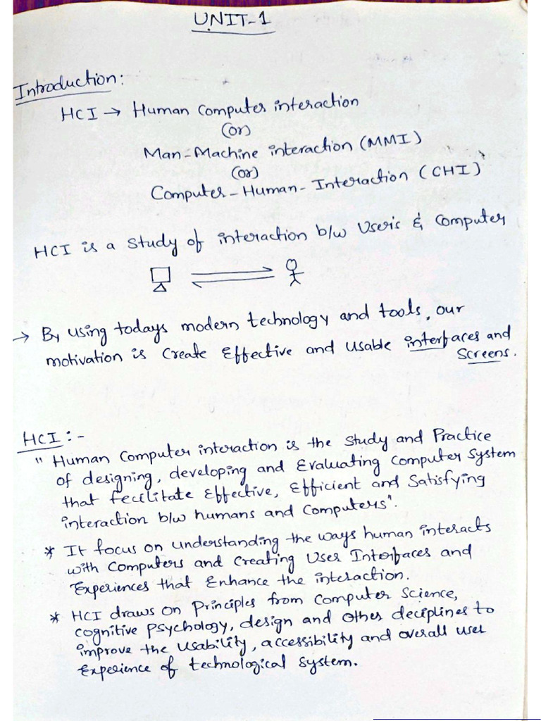 Hci Unit 1 | PDF