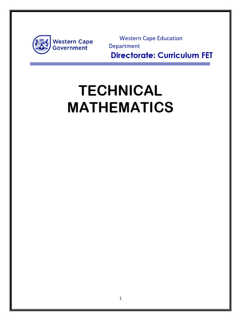 Technical Mathematics GR 11 Learner Support Material Term 3 | PDF