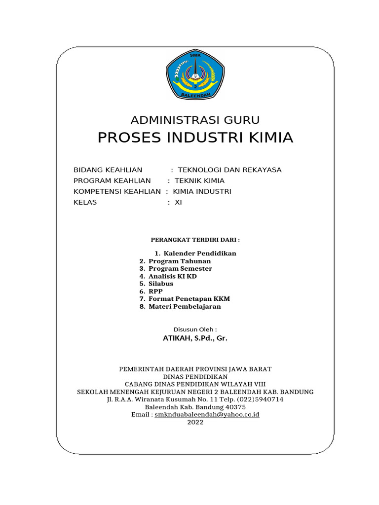 Cover Administrasi Guru | PDF