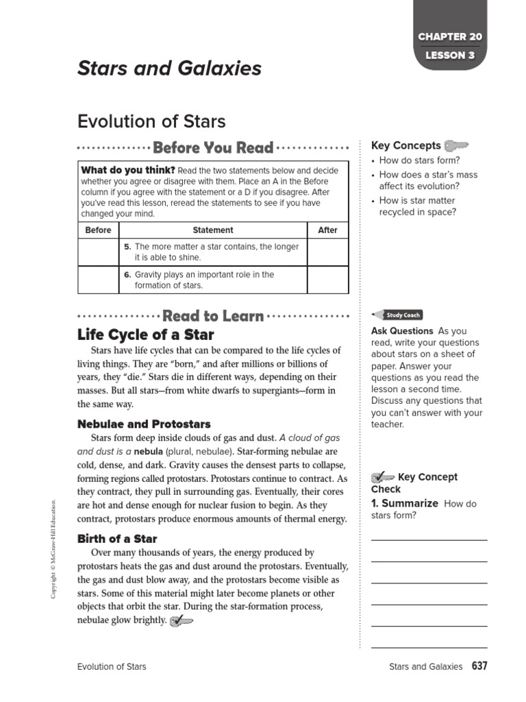 Lesson 3 Evolution of Stars | PDF