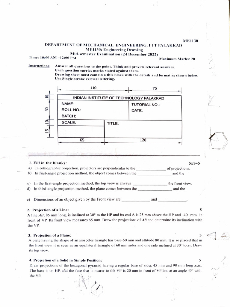 Mid Semester Exams | PDF