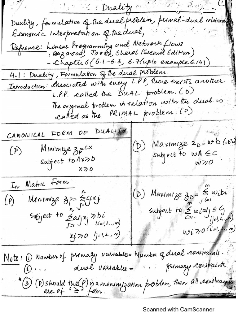 Unit 2 Duality Notes Pdf