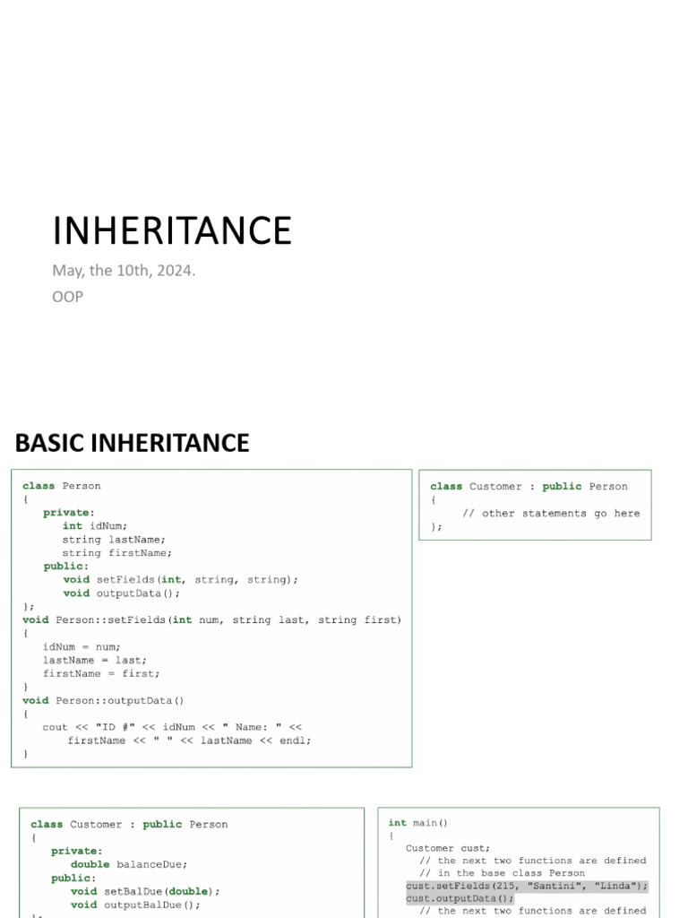 Inheritance | PDF