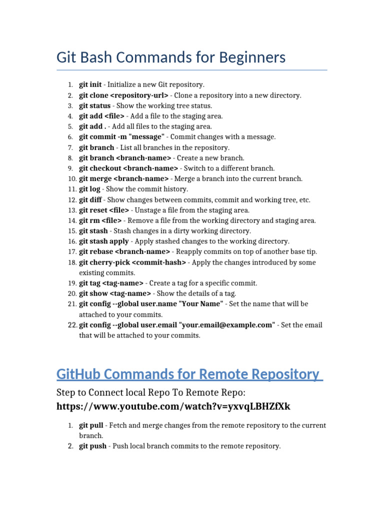 Git Commands | PDF