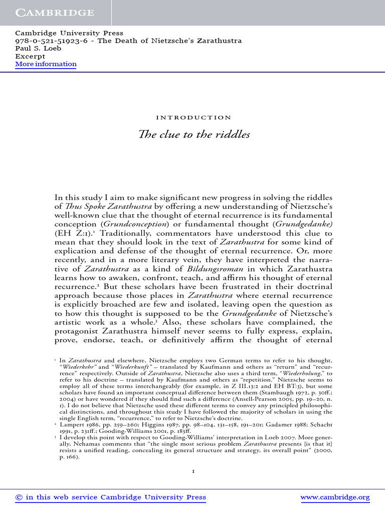 The Death of Nietzsches Zarathustra by Paul Loeb | PDF