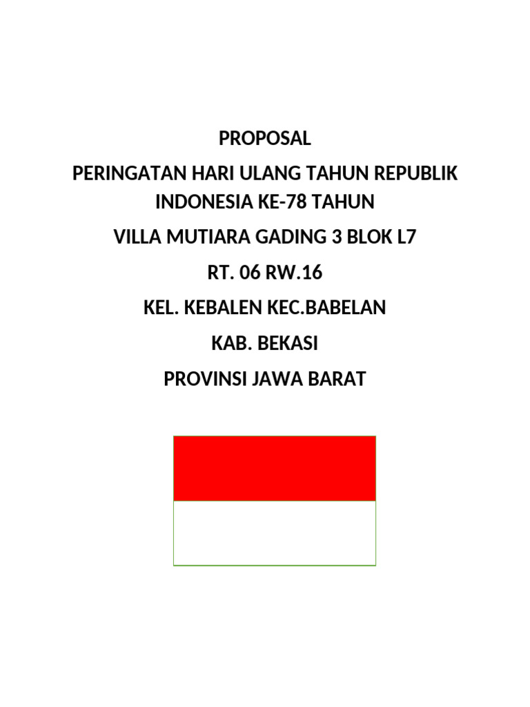 Proposal HUT RI Ke 78th | PDF