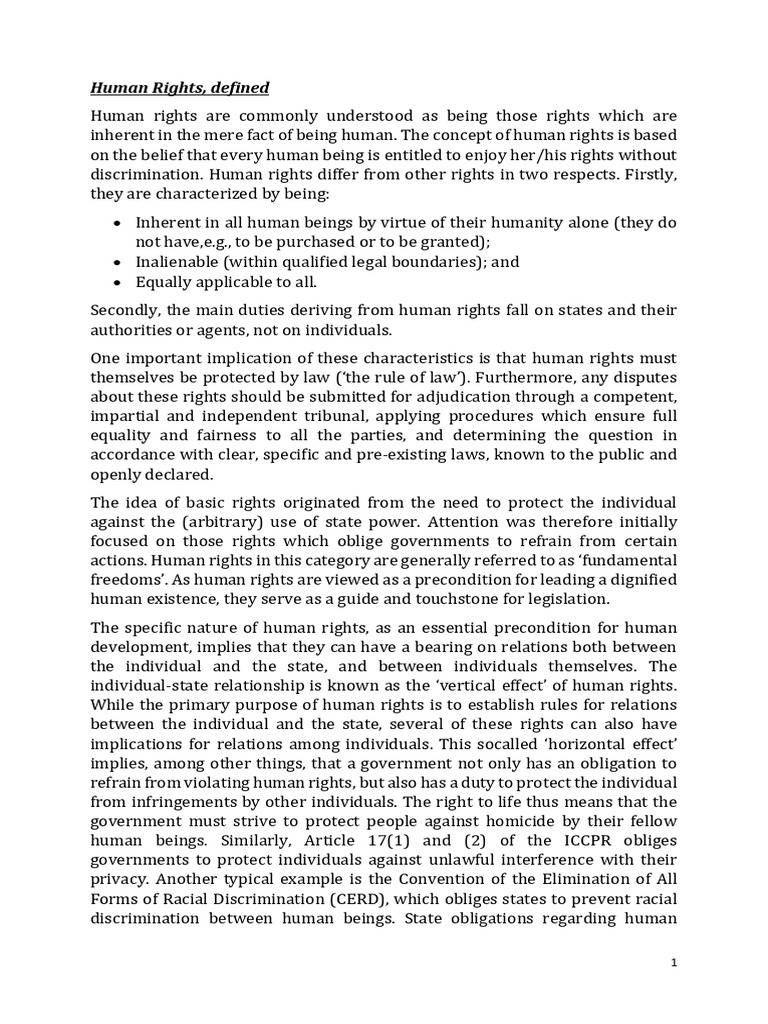 Notes-Human-Rights-Part-I | PDF