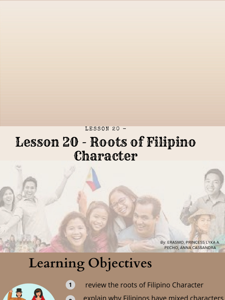 Lesson 20 - Roots of Filipino Character | PDF