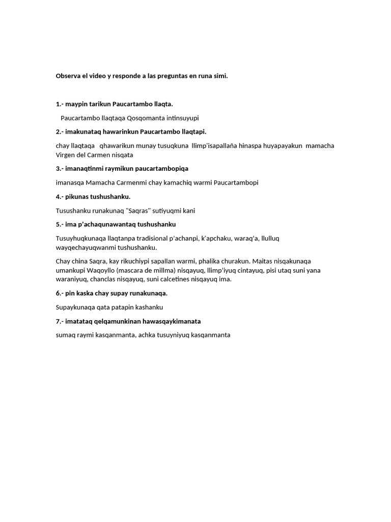 Respuestas -Miriam Cusi | PDF