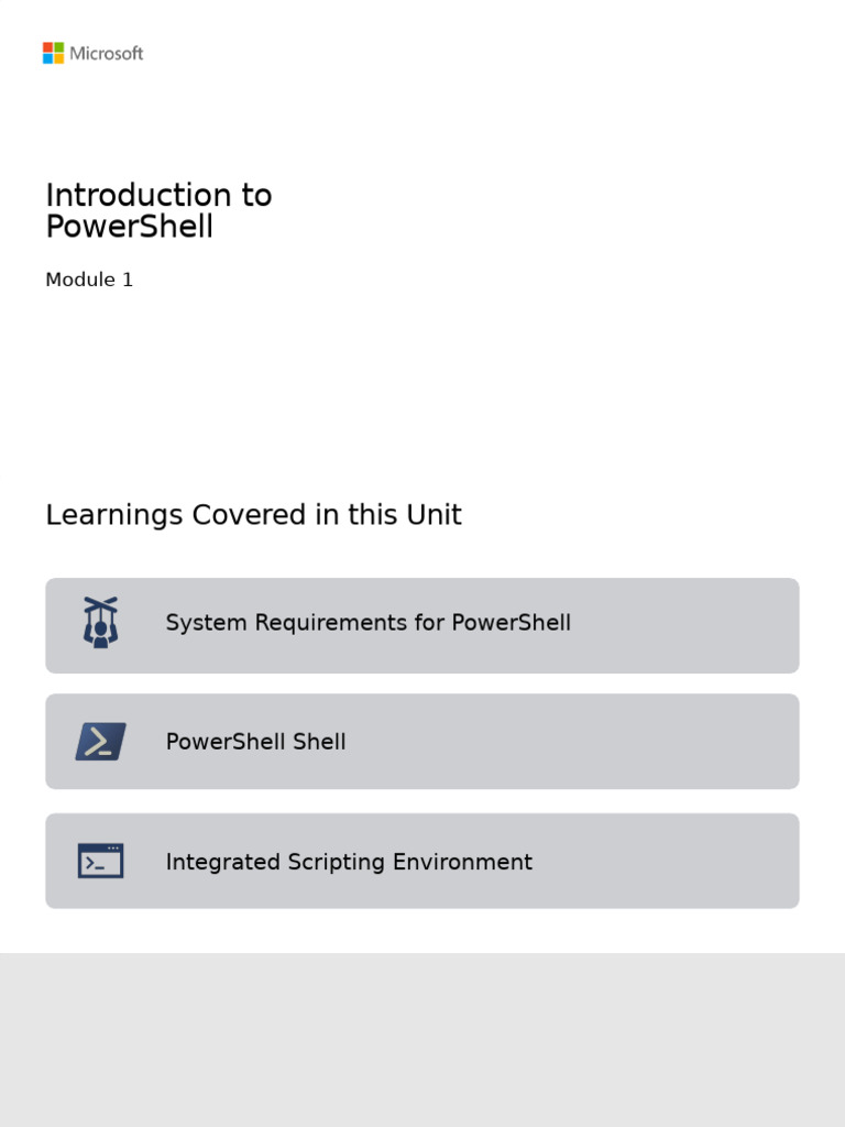 M01 - Core - Intro To PowerShell | PDF
