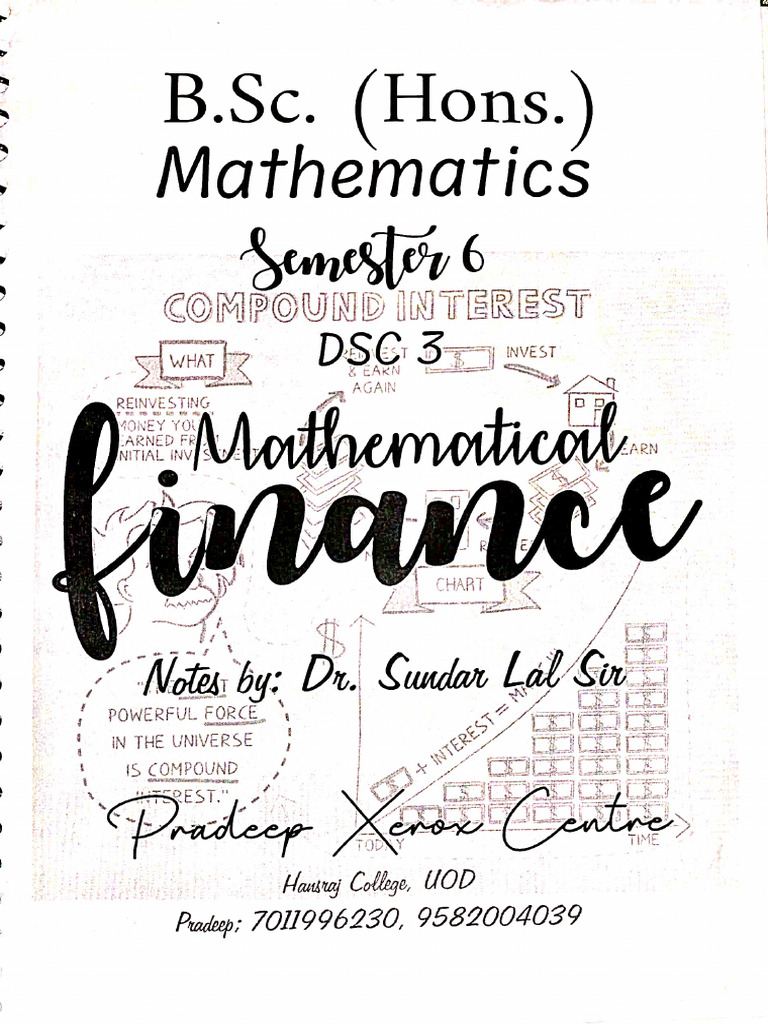 Math Finance | PDF