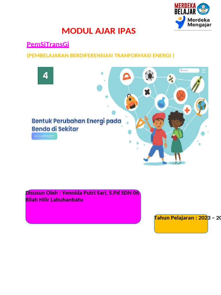 Modul Ajar Transformasi Energi | PDF