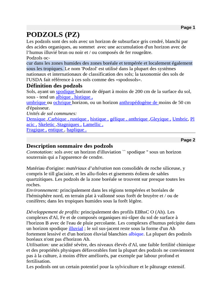 Podzol | PDF
