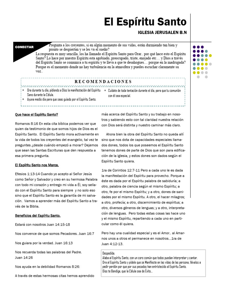 El Espiritu Santo | PDF