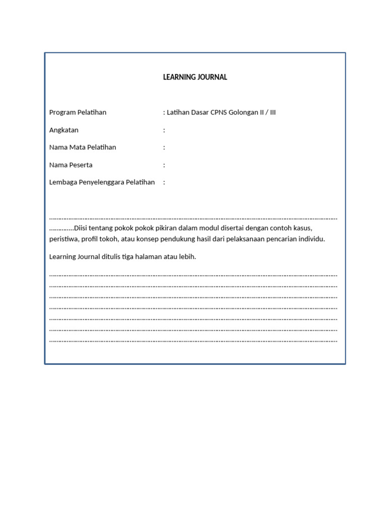 Learning Journal | PDF