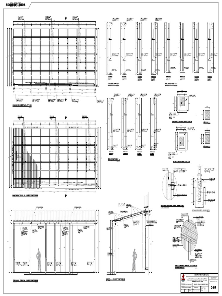 Arquitectura: Columna Tipo C-1 Columna Tipo C-1B | PDF