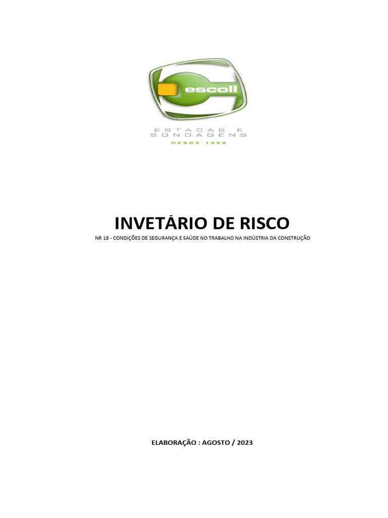 Inventário de Risco ZEN-BIDESE | PDF
