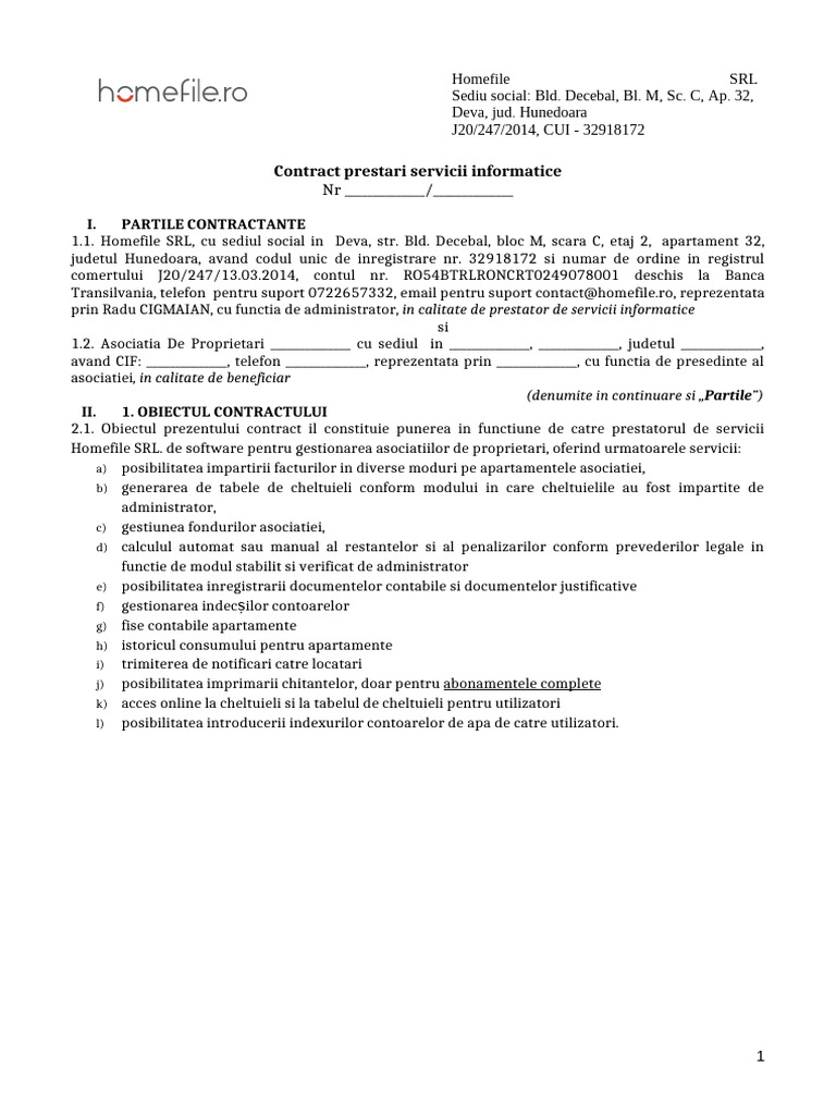 Contract Tipizat | PDF