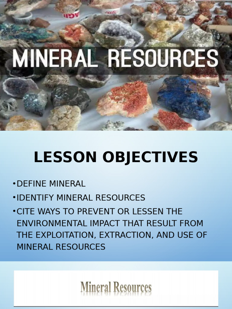 Mineral Resources | PDF