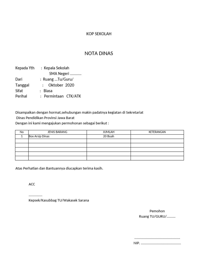 Contoh Lampiran Dan Format Tahun 2020 | PDF