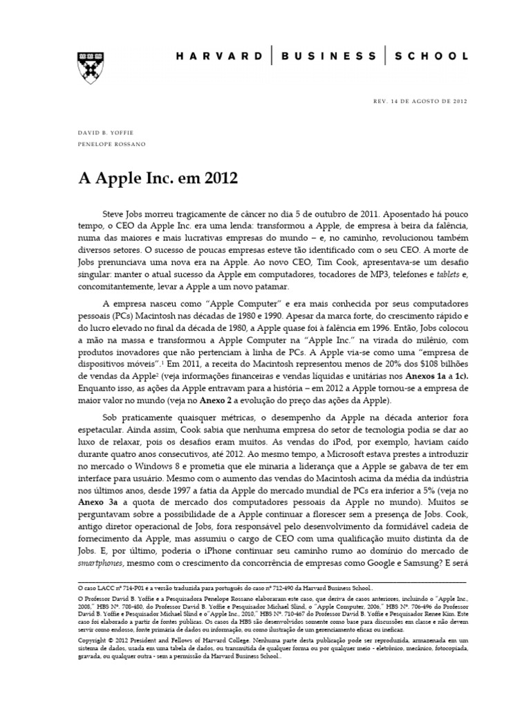 Caso Havard Apple | PDF